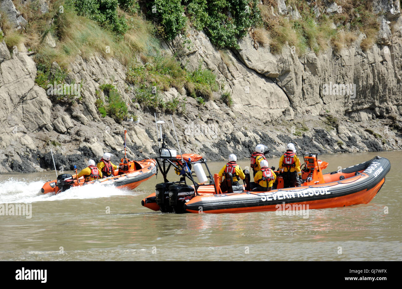 Severn Area Rescue Association SARA Lifeboat exercise on the River Wye ...
