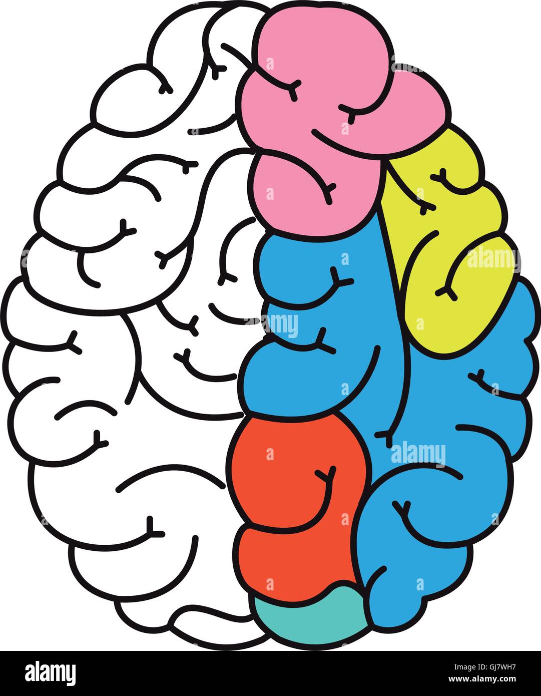 human brain cartoon icon Stock Vector Image & Art - Alamy