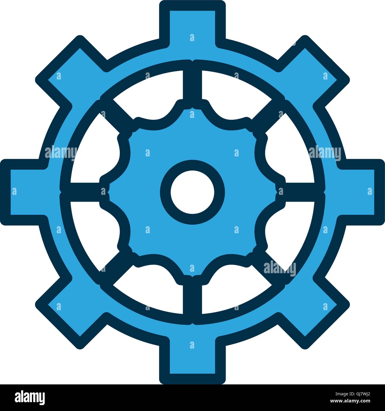single gear icon Stock Vector Image & Art - Alamy