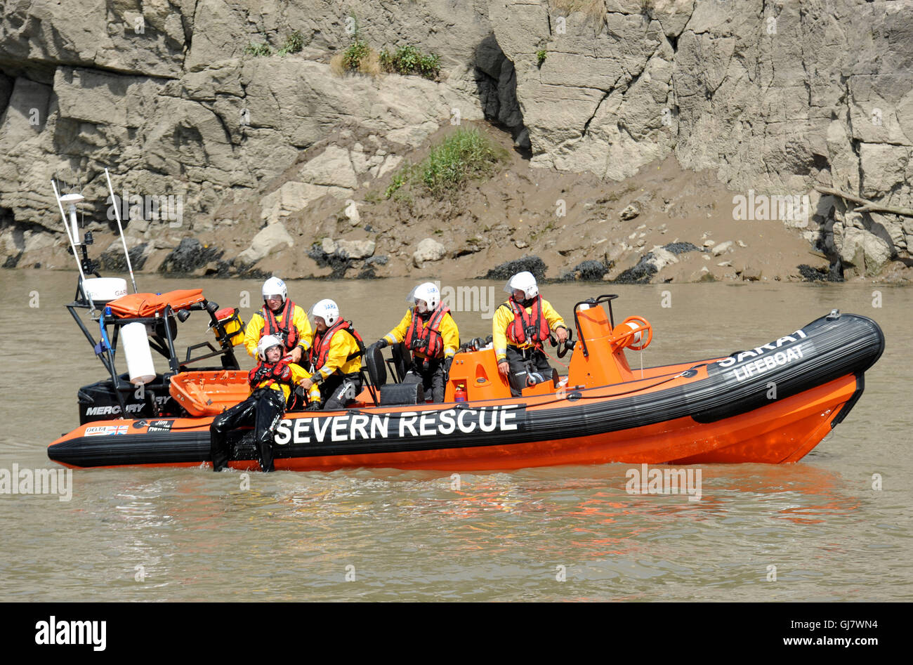 Severn Area Rescue Association SARA Lifeboat exercise on the River Wye ...