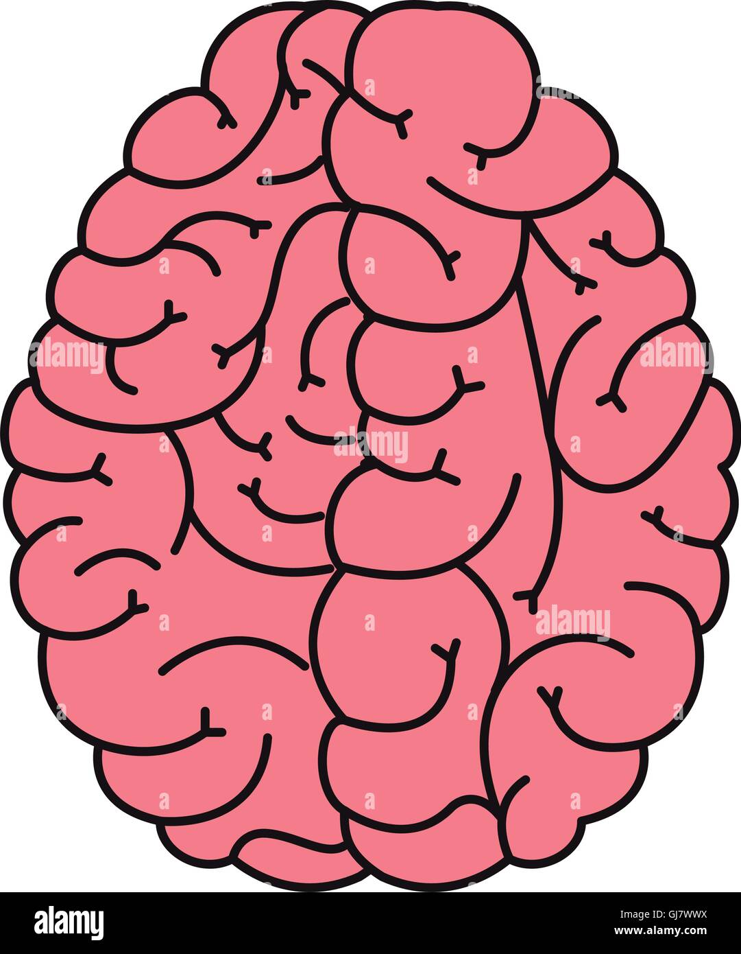 human brain cartoon icon Stock Vector Image & Art - Alamy