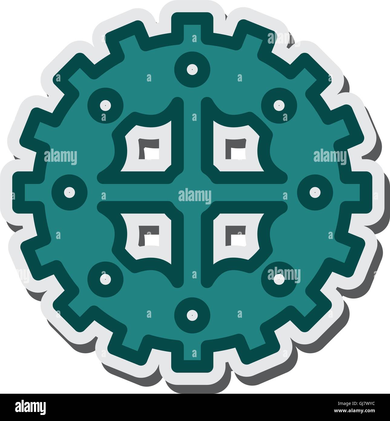 single gear icon Stock Vector Image & Art - Alamy