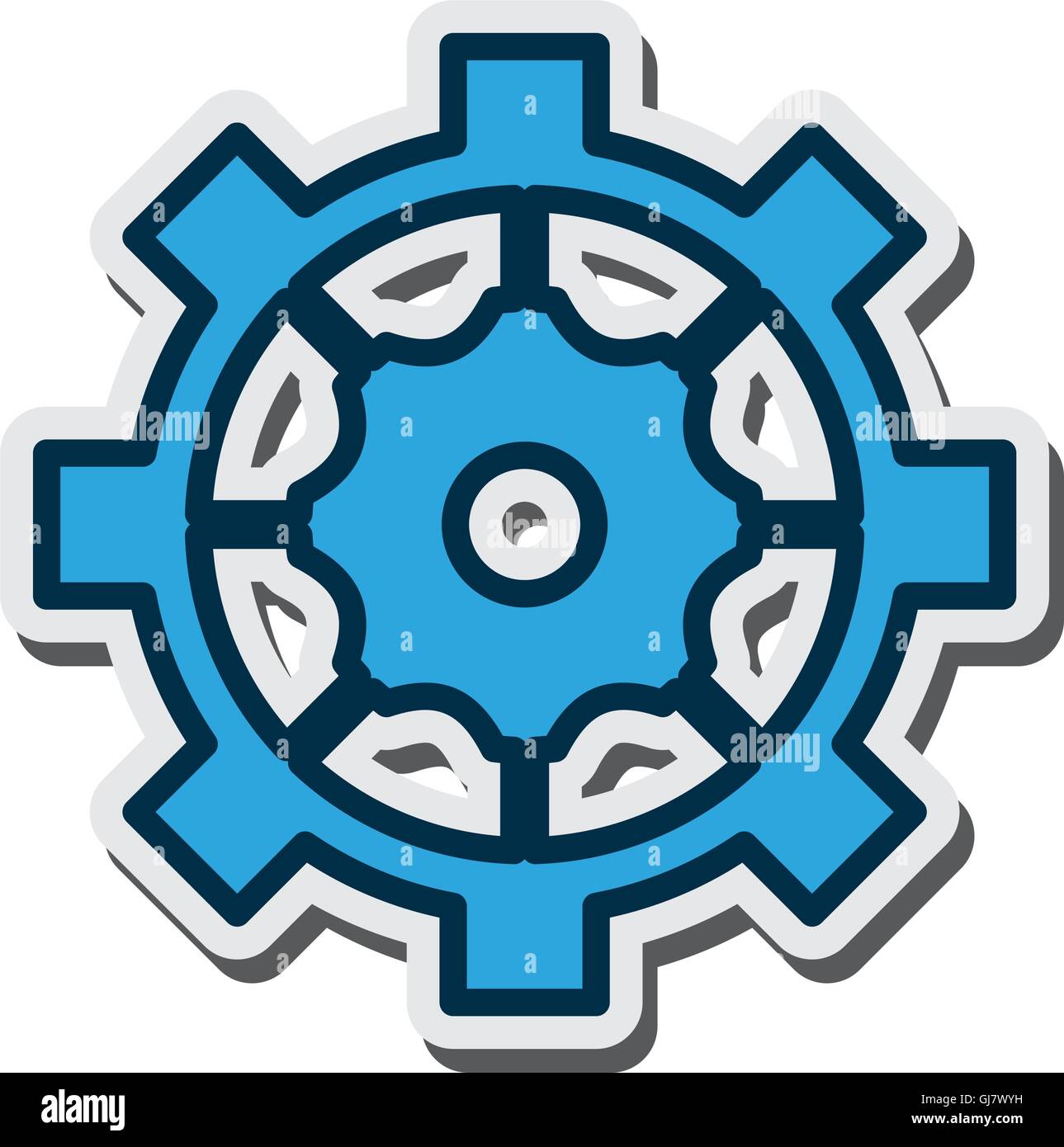 single gear icon Stock Vector Image & Art - Alamy
