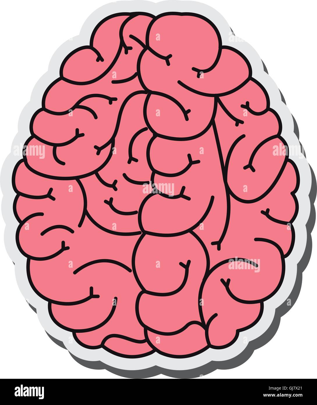 human brain cartoon icon Stock Vector Image & Art - Alamy