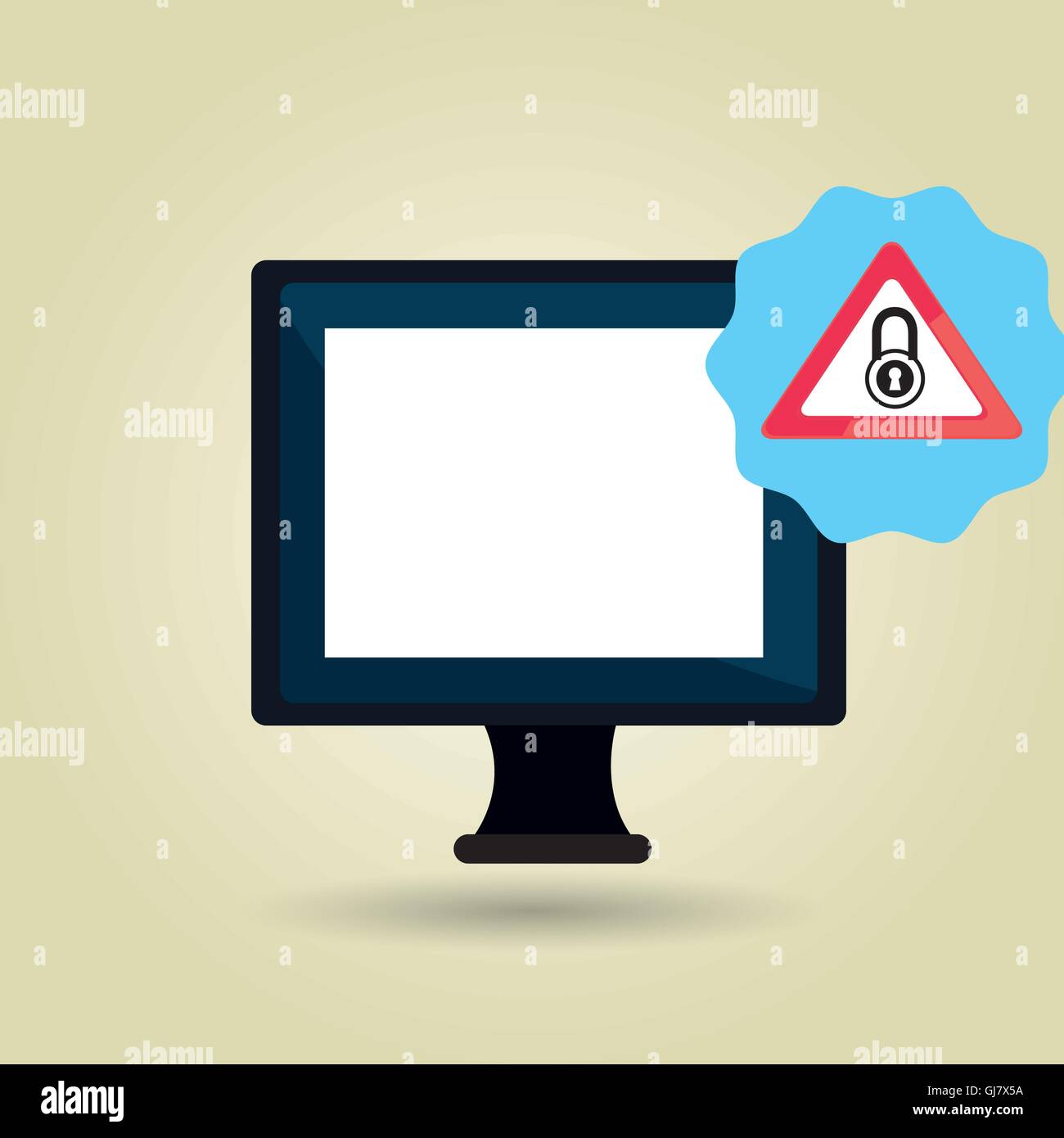 laptop virus safe symbol Stock Vector Image & Art - Alamy