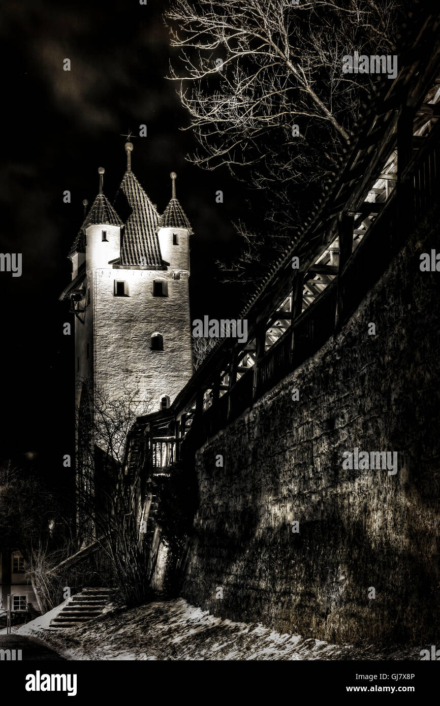 Five-Button-Tower ('Fünfknopfturm') in Kaufbeuren, Germany, Bavaria ...