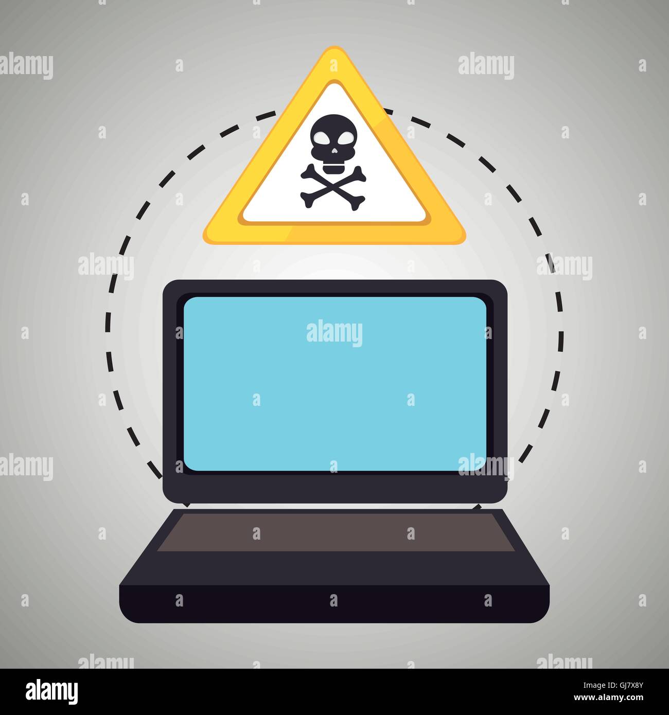 laptop virus safe symbol Stock Vector Image & Art - Alamy