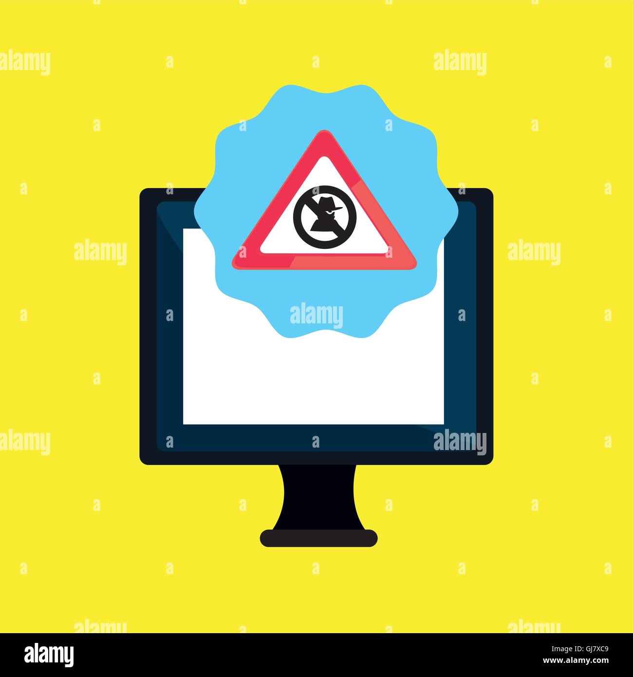 laptop virus safe symbol Stock Vector Image & Art - Alamy