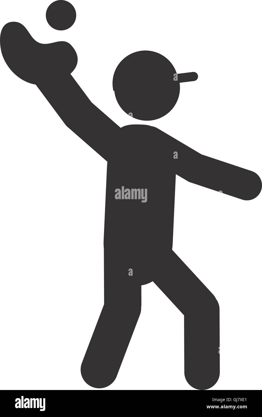 baseball pictogram icon Stock Vector Image & Art - Alamy