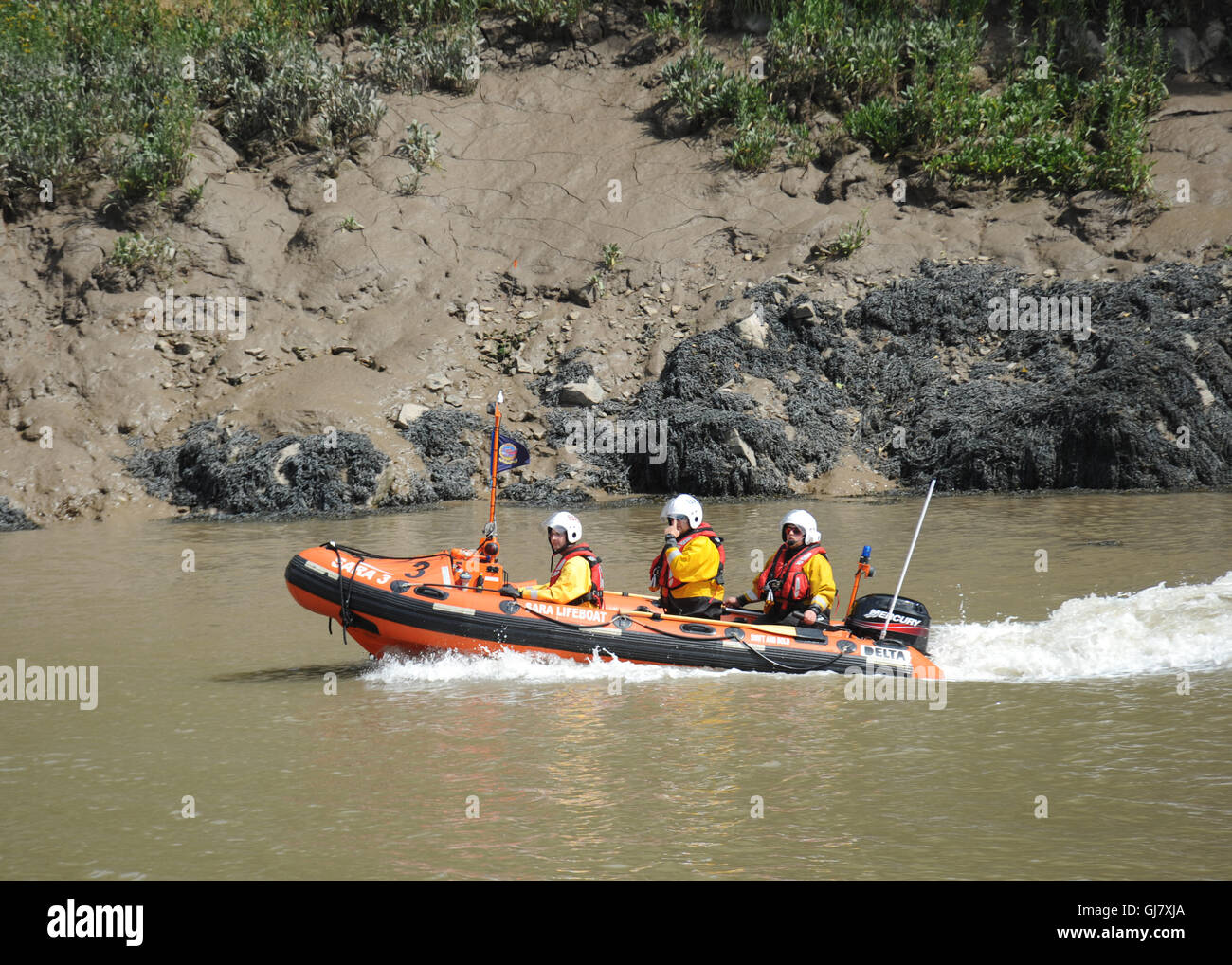 Severn Area Rescue Association SARA Lifeboat exercise on the River Wye ...