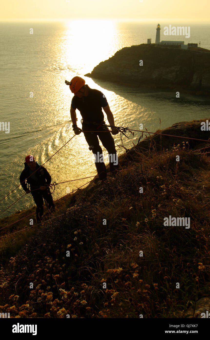 South Stack Lighthouse at Sunset, Isle of Anglesey Stock Photo - Alamy