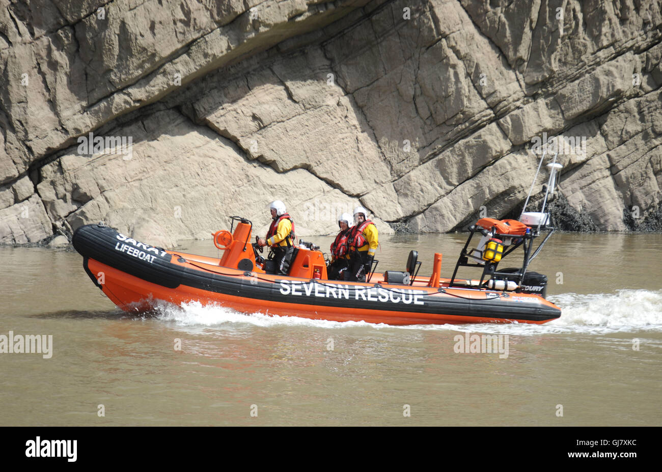 Severn Area Rescue Association SARA Lifeboat exercise on the River Wye ...