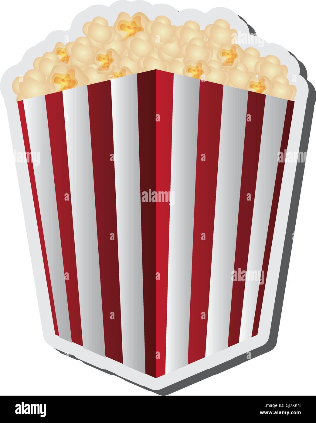 striped popcorn bag icon Stock Vector Image & Art - Alamy