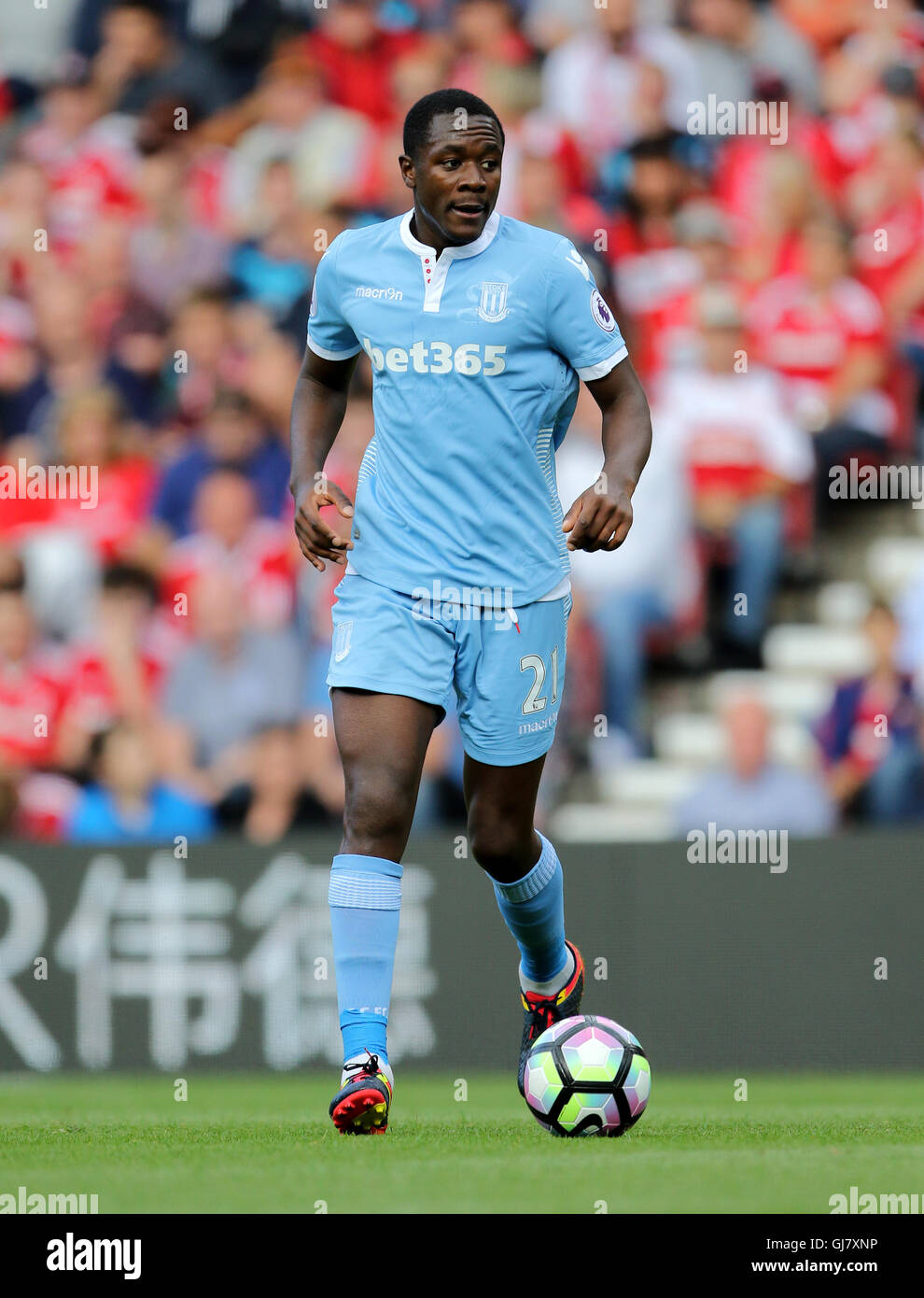 Stoke City's Gianelli Imbula during the Premier League match at the ...