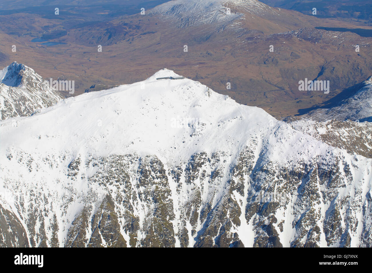 Snowdon Summit Aerial View High Resolution Stock Photography and Images ...