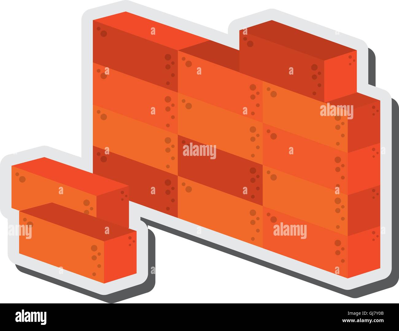 brick wall construction icon Stock Vector Image & Art - Alamy