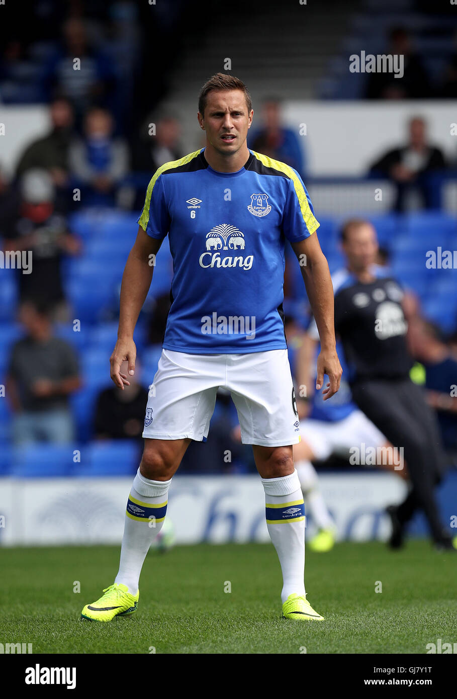 Everton's Phil Jagielka during the Premier League match at Goodison ...