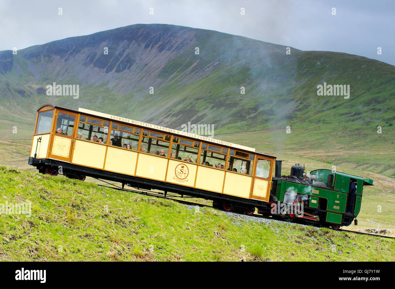 Snowdon Mountain Railway, Heritage Train Stock Photo - Alamy