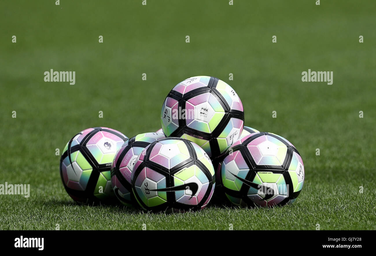 A general view of Nike Premier League footballs during the Premier ...