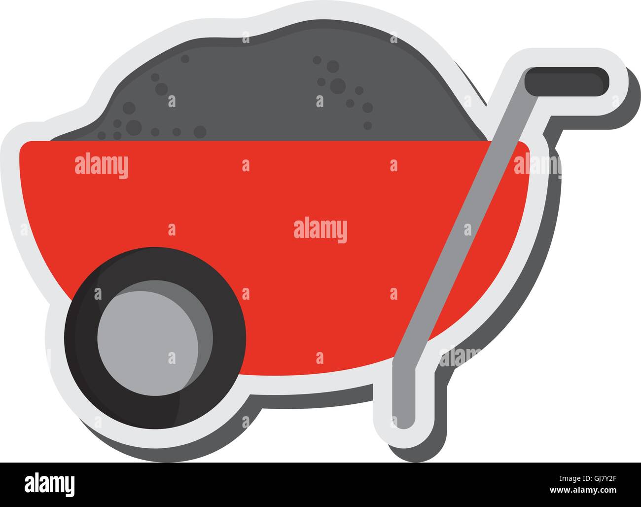 filled wheelbarrow icon Stock Vector Image & Art - Alamy
