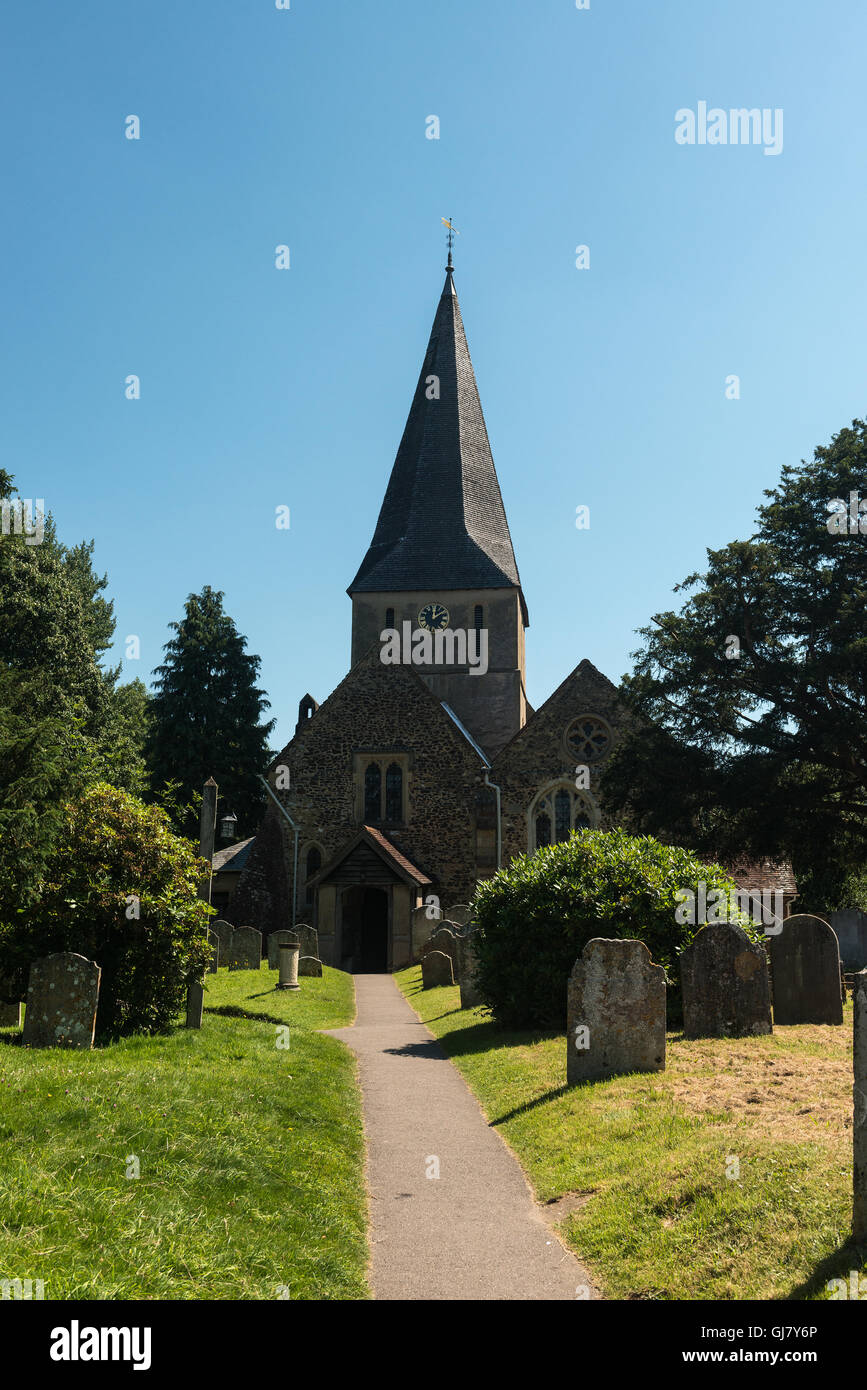 St James Church Shere Surrey England UK Stock Photo - Alamy