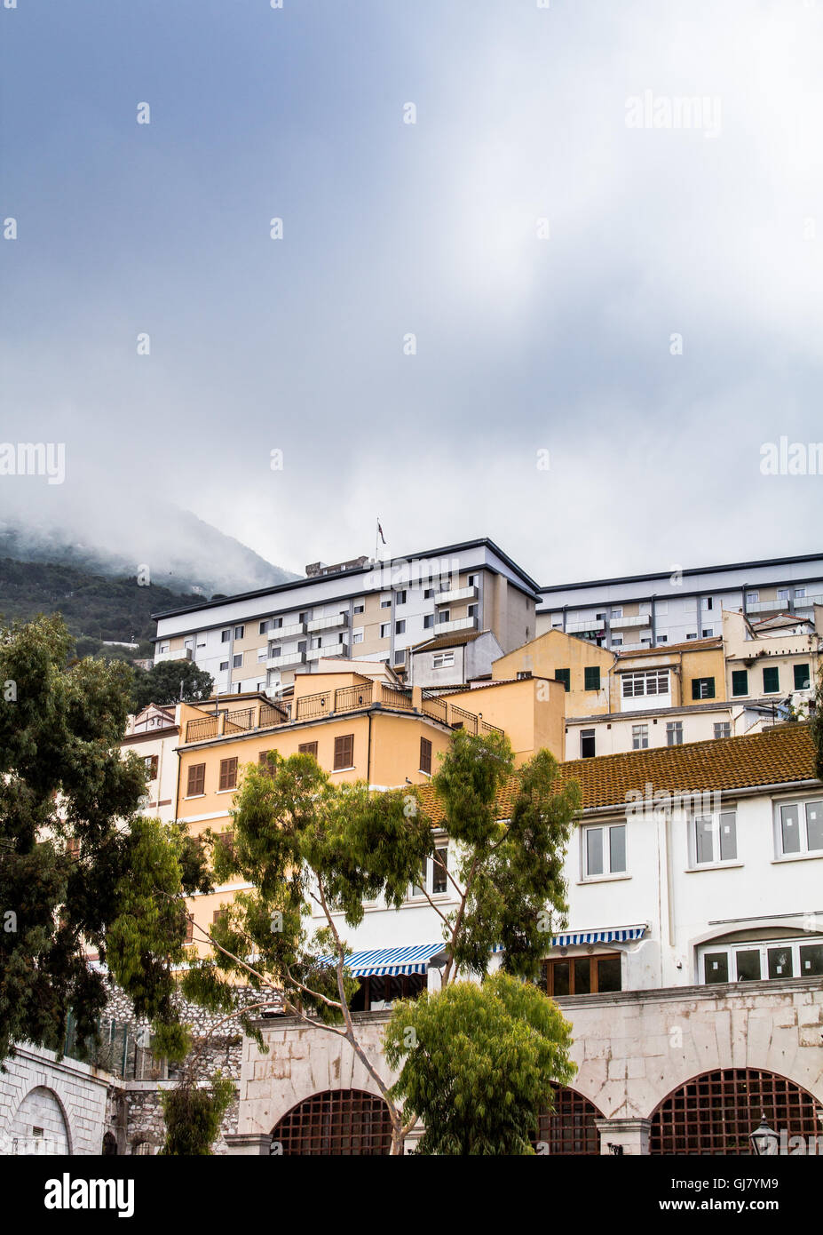 Buildings on the rock of Gibraltar Stock Photo - Alamy