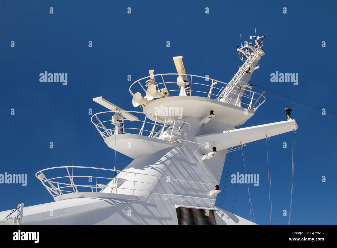 Antenna on a cruise ship Stock Photo - Alamy