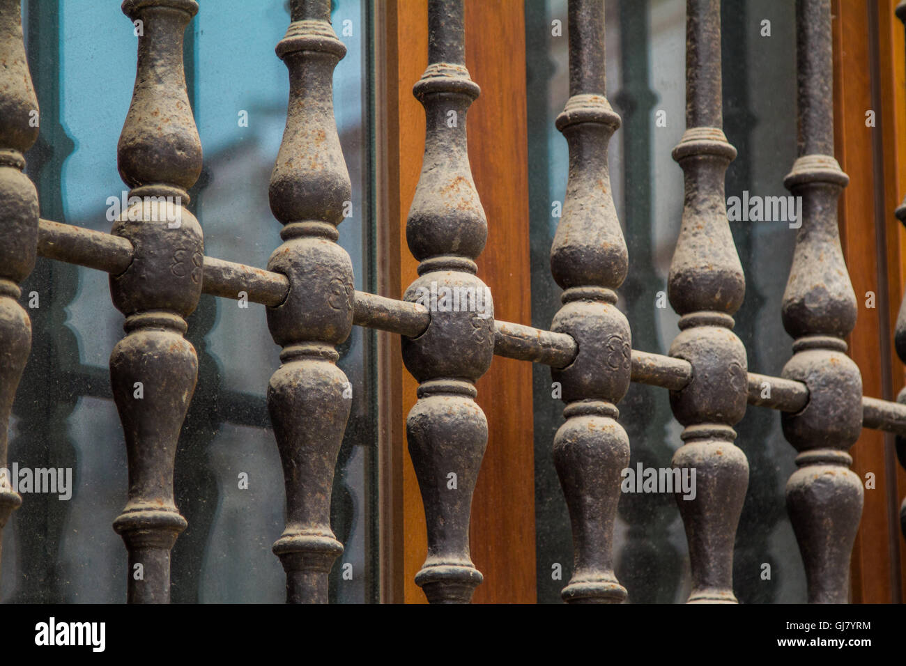 Ornate Railings Secures the Window of a museum Stock Photo - Alamy