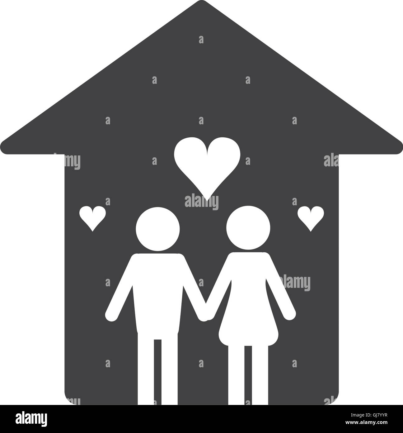 family and house pictogram icon Stock Vector Image & Art - Alamy
