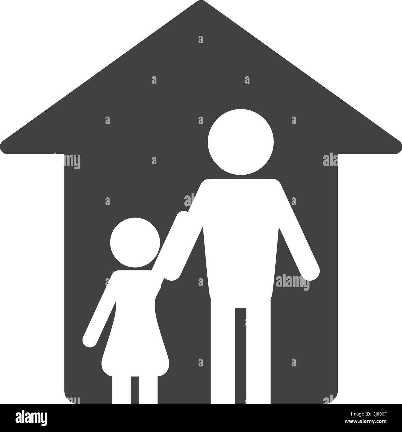 family and house pictogram icon Stock Vector Image & Art - Alamy