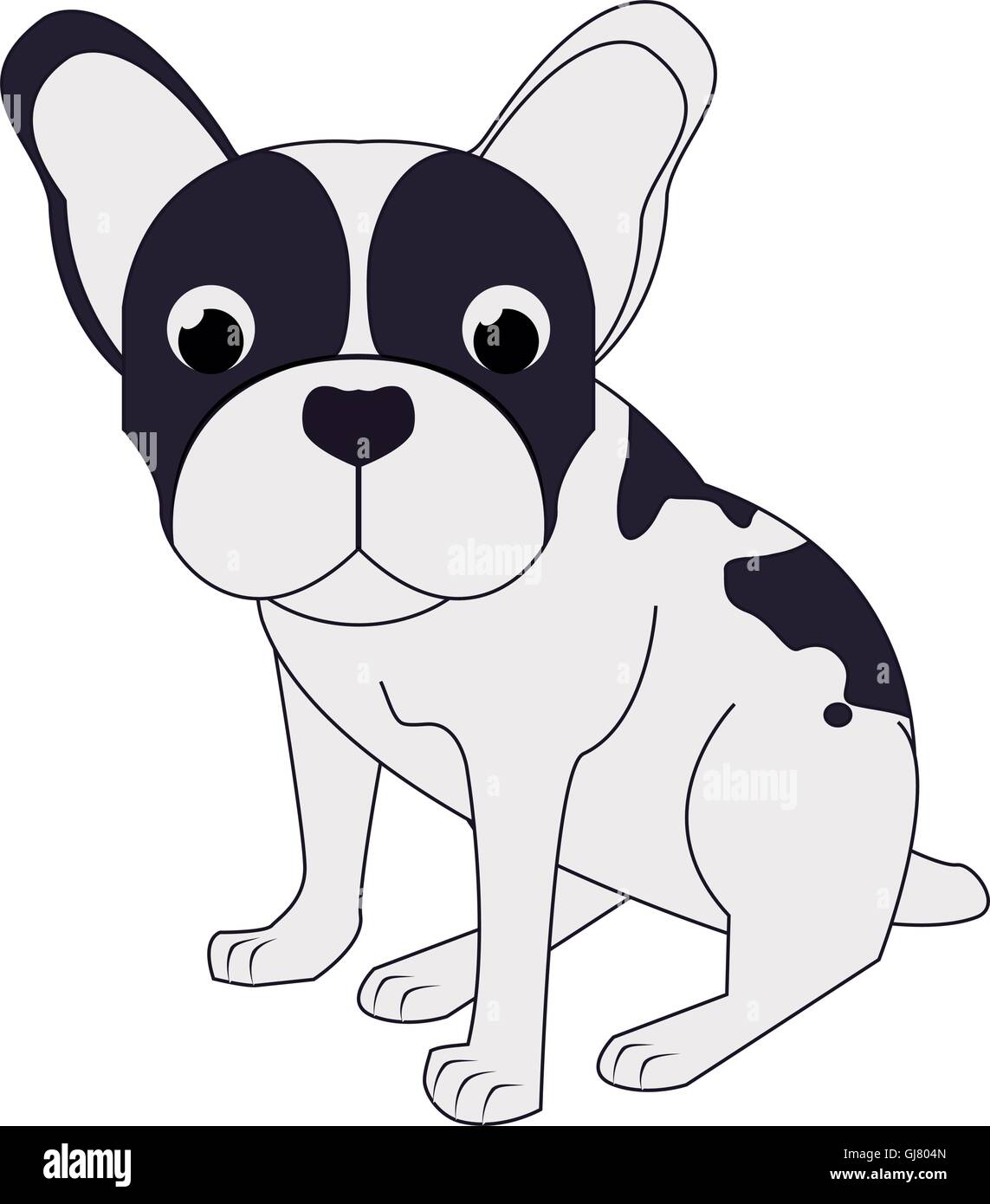 Serious pug dog Stock Vector Images - Alamy