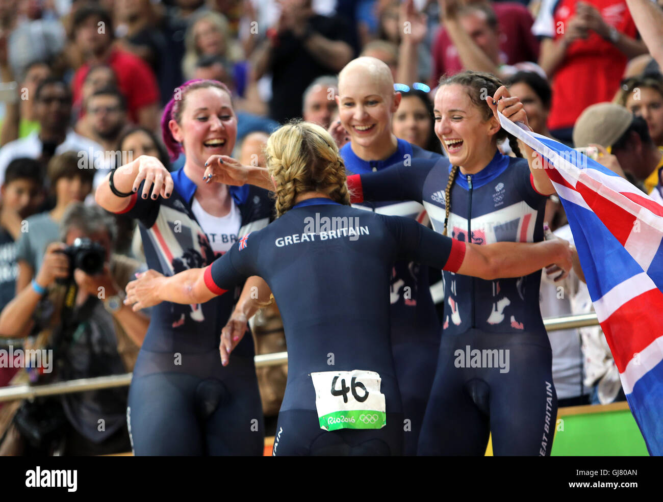 Great Britain's Laura Trott, Joanna Rowsell Shand, Katie Archibald ...