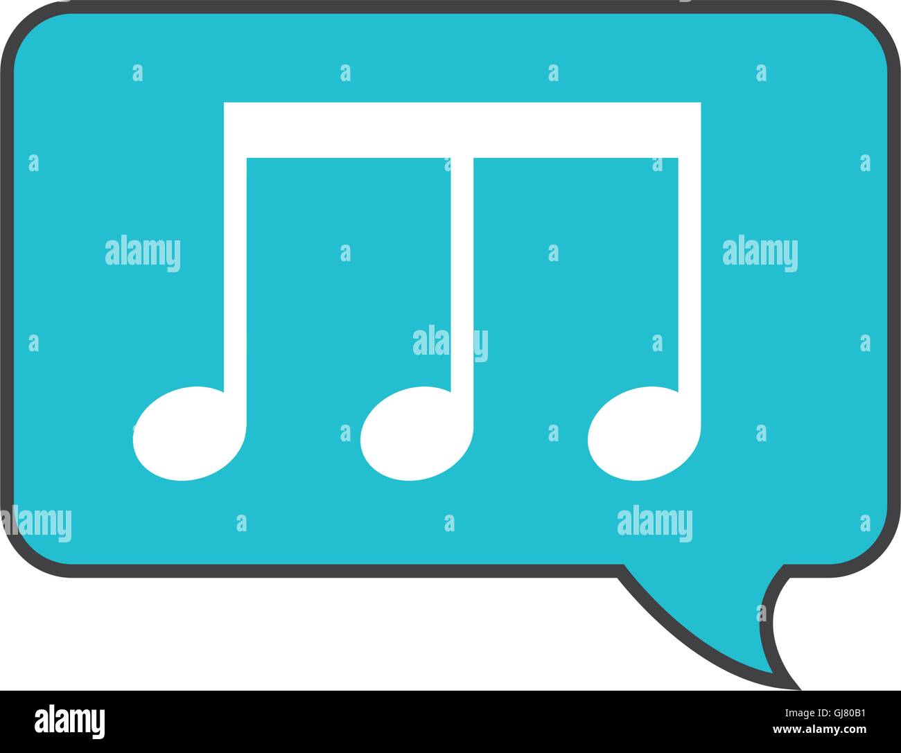 music note bubble sound icon Stock Vector Image & Art - Alamy