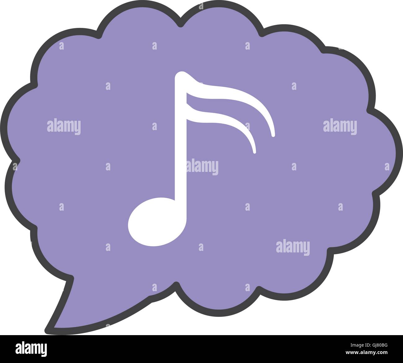 music note bubble sound icon Stock Vector Image & Art - Alamy