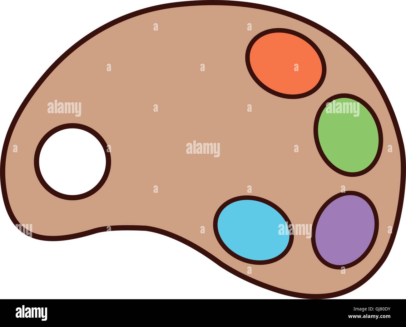 paint palette class school icon Stock Vector Image & Art - Alamy