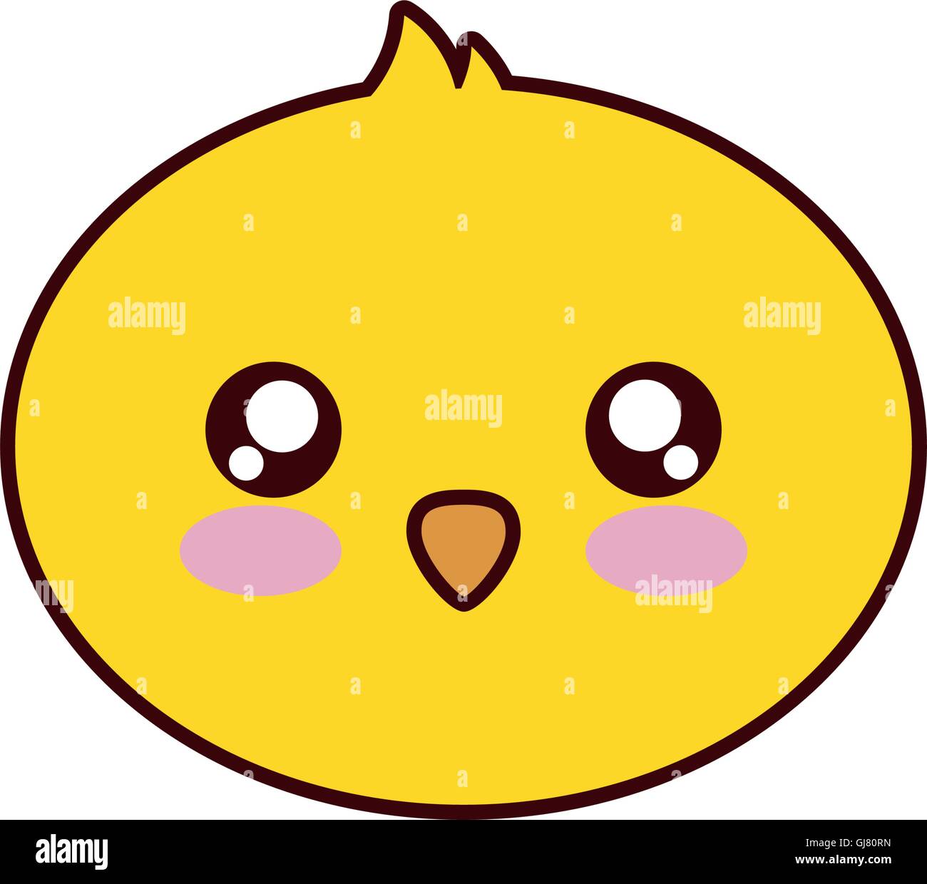 chicken kawaii cute animal icon Stock Vector Image & Art - Alamy