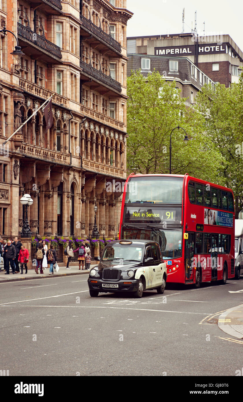 Street, town, taxi, bus Stock Photo - Alamy