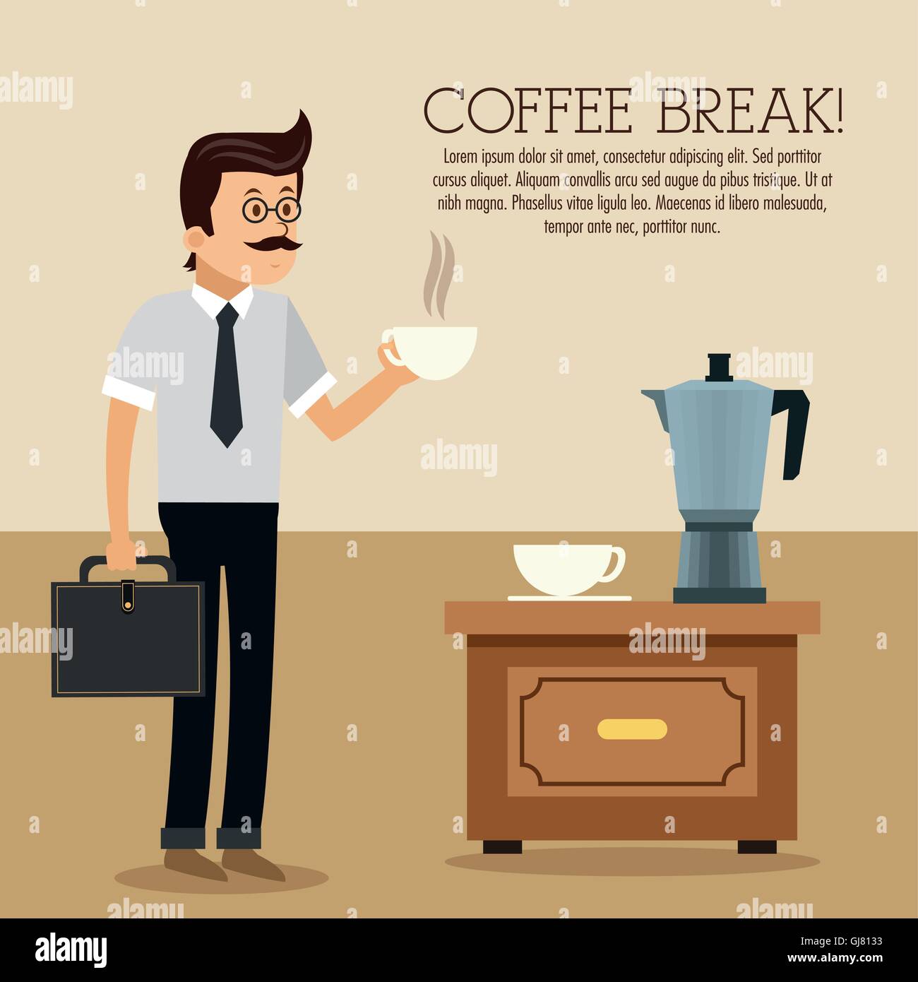man coffee break shop icon.Vector graphic Stock Vector Image & Art - Alamy