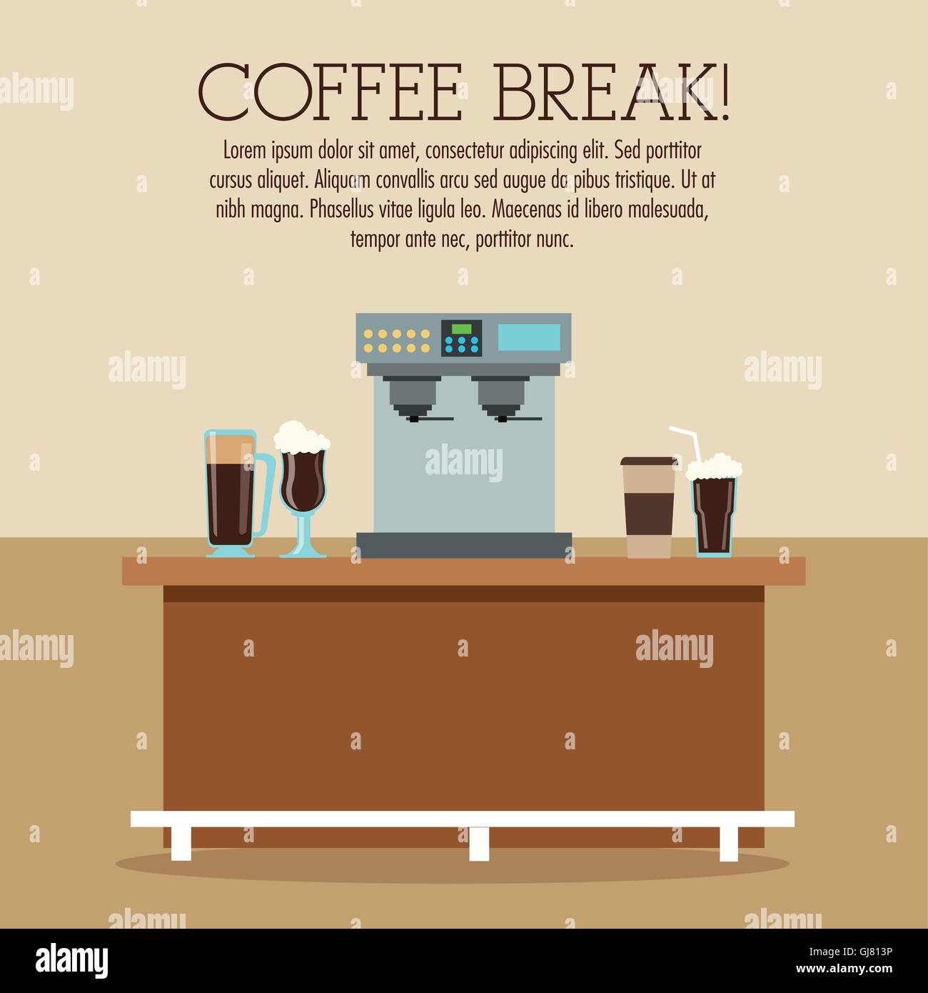 coffee machine break shop icon.Vector graphic Stock Vector Image & Art ...