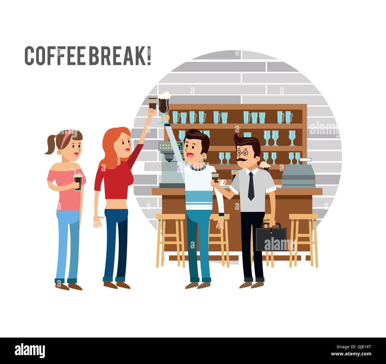 people coffee break shop icon.Vector graphic Stock Vector Image & Art ...