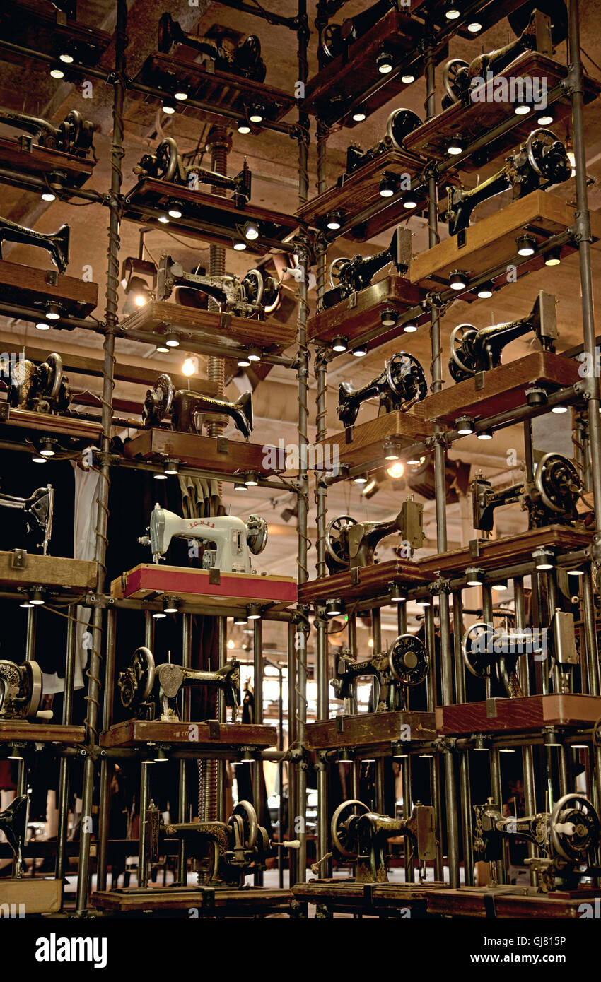 Shop, decoration, sewing machines, business Stock Photo - Alamy