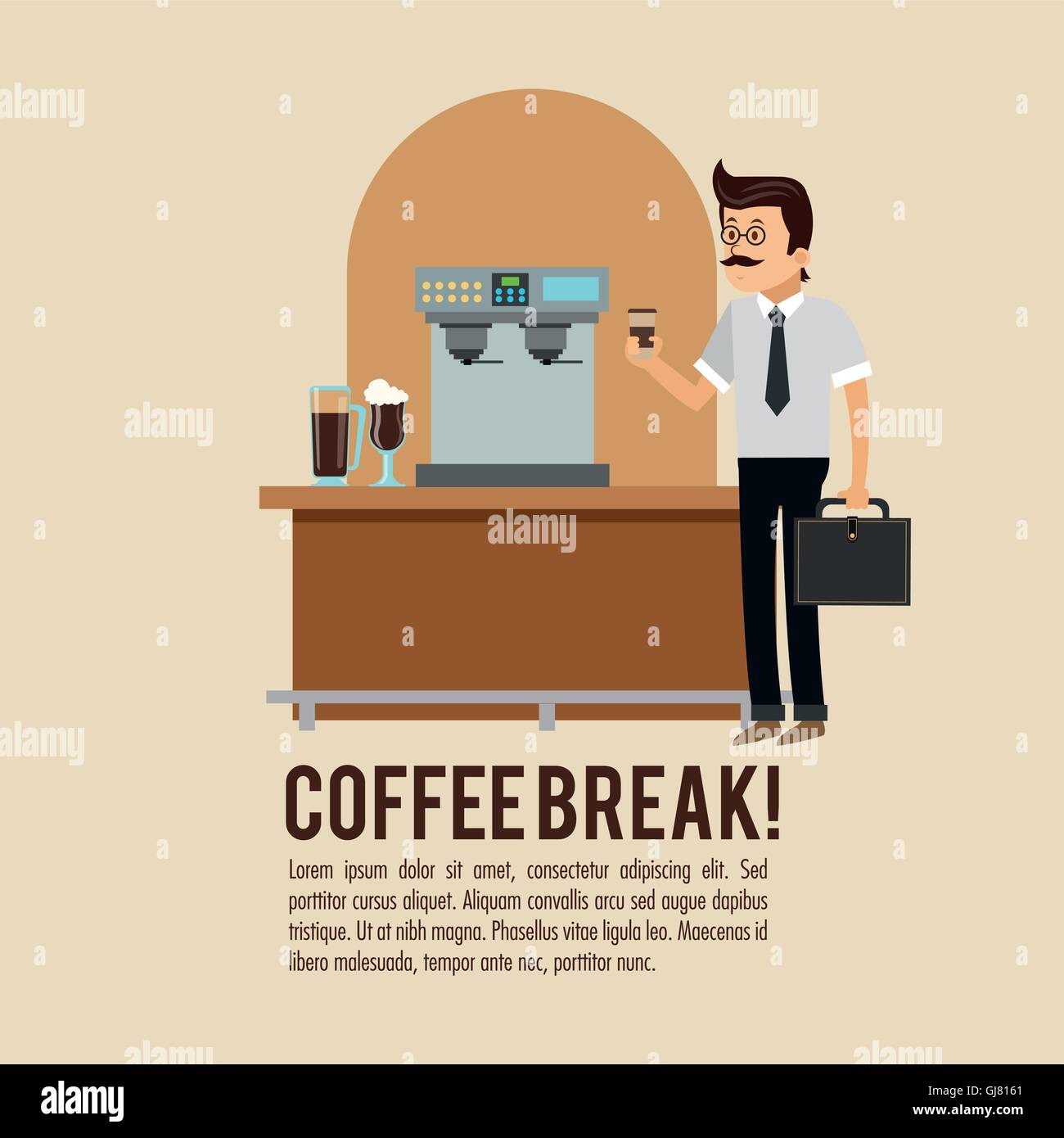 man coffee break shop icon.Vector graphic Stock Vector Image & Art - Alamy