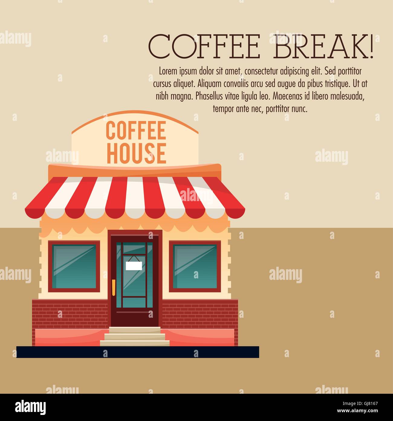 coffee house break shop store icon.Vector graphic Stock Vector Image ...