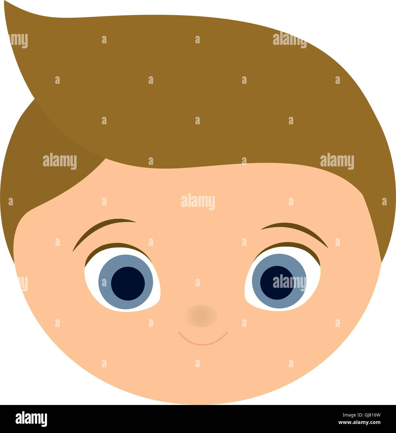 boy kid blond head cartoon icon Stock Vector Image & Art - Alamy