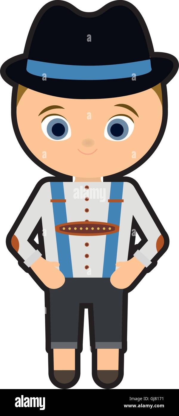 man traditional cloth germany europe icon Stock Vector Image & Art - Alamy