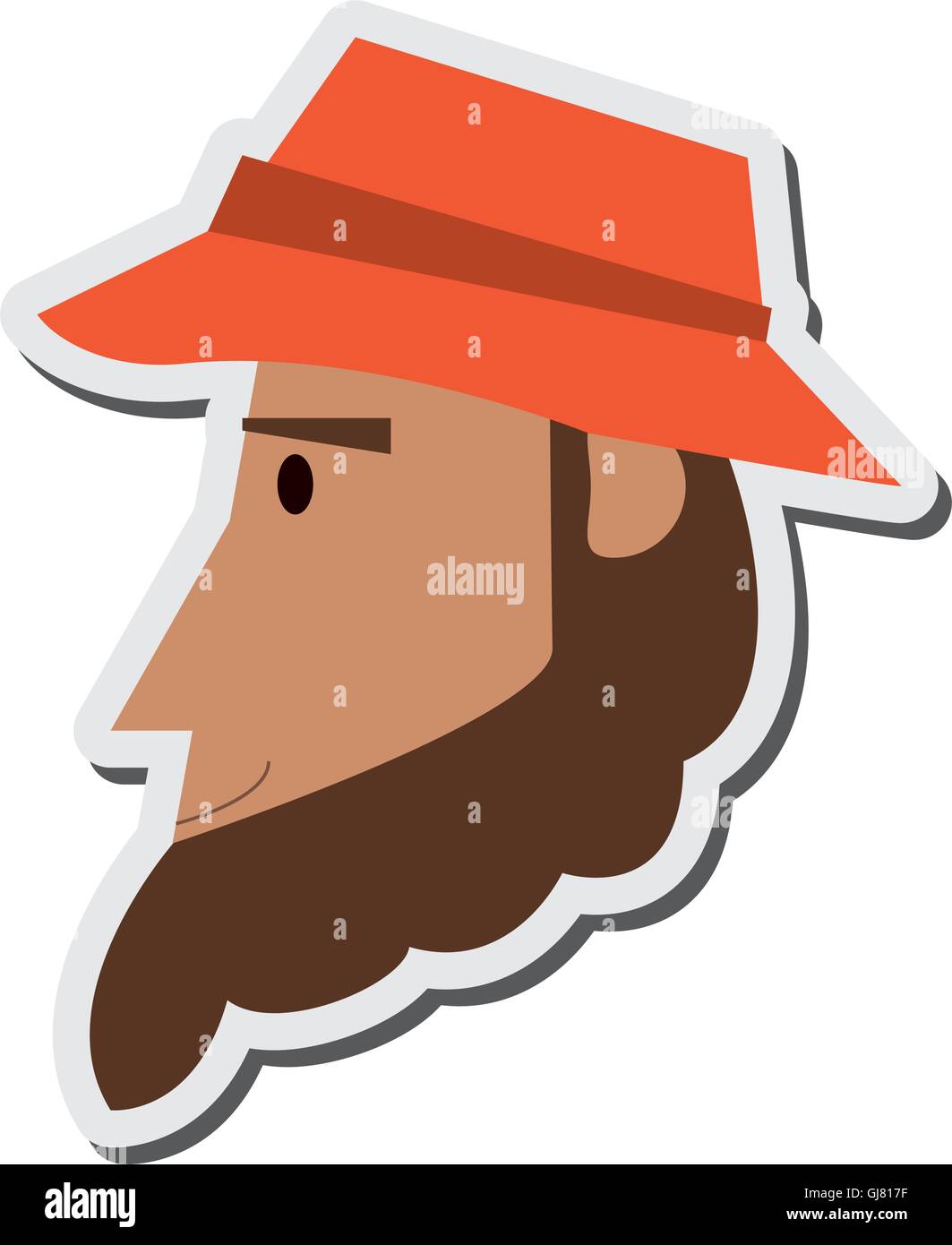 face of man with hat icon Stock Vector Image & Art - Alamy