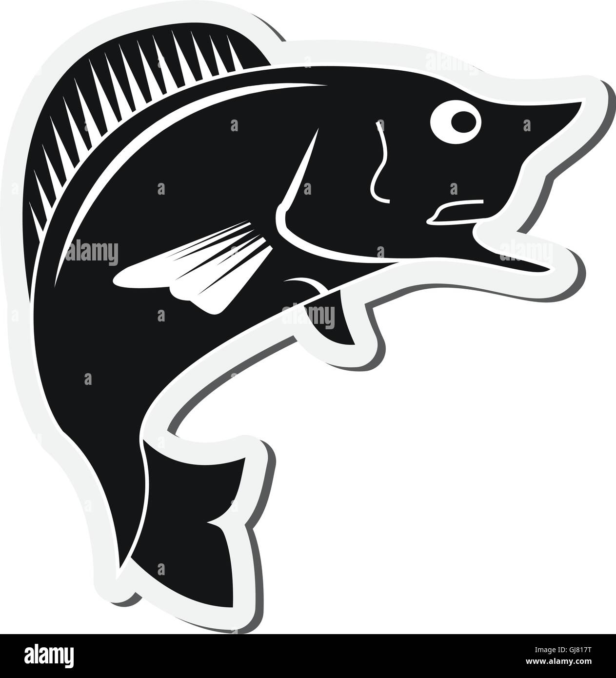 single fish icon Stock Vector Image & Art - Alamy