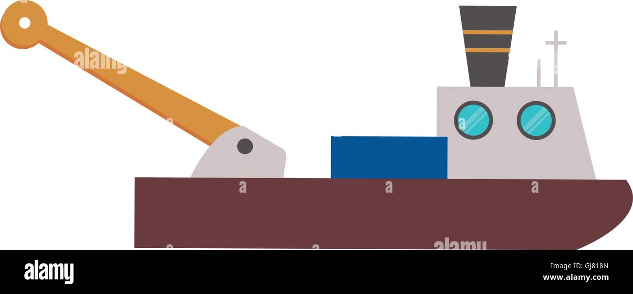 Fishing vessel trawler in Stock Vector Images - Alamy