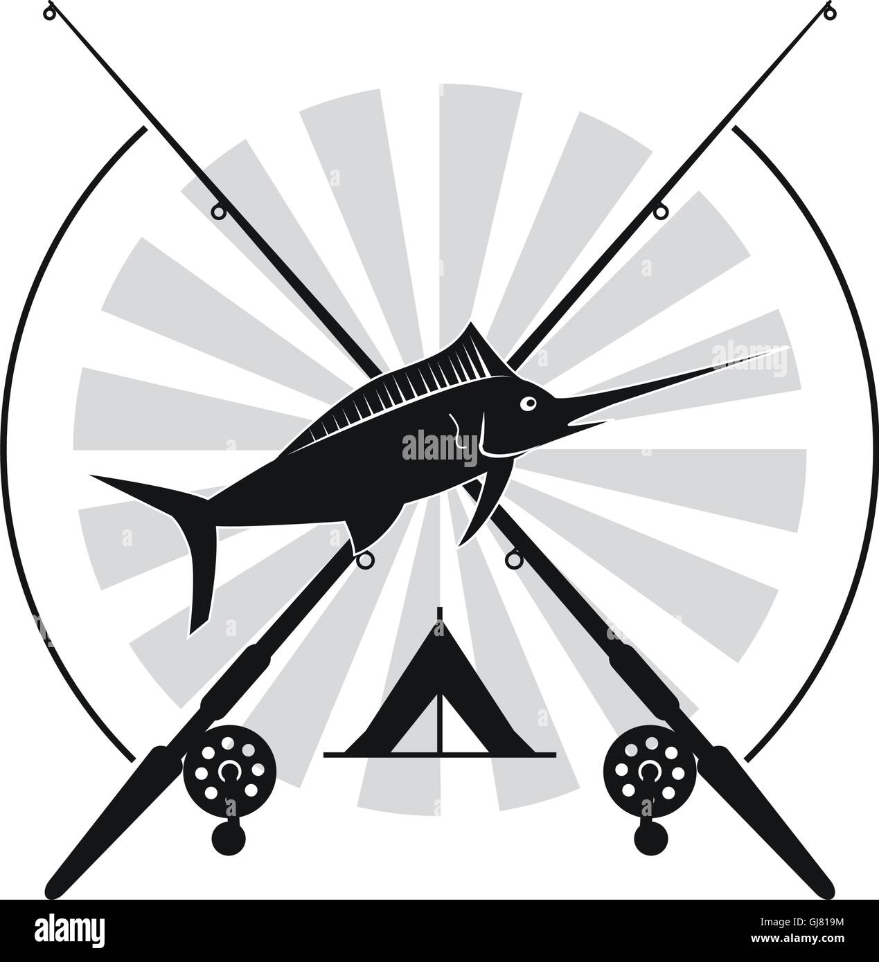 fishing emblem icon Stock Vector Image & Art - Alamy