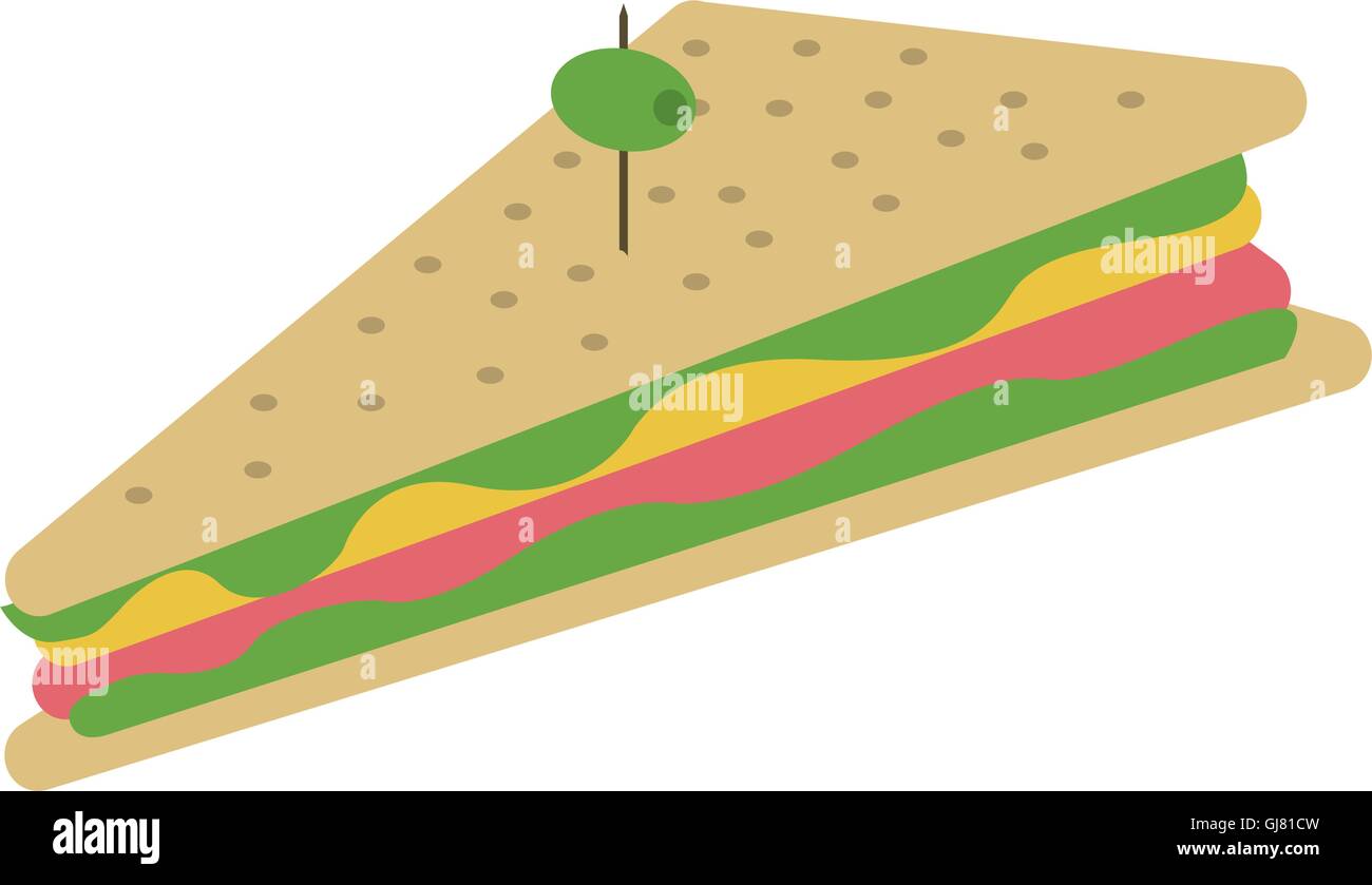 triangle sandwich with olive icon Stock Vector Image & Art - Alamy